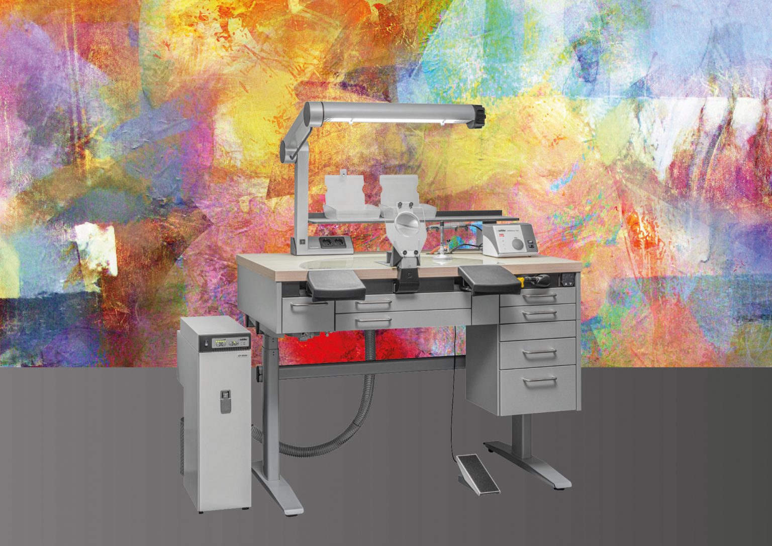 Height-adjustable workbench Ergo Vital – Freuding – lab and practice ...